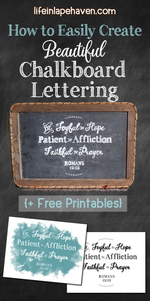 Easily Create Chalkboard Lettering + FREE PRINTABLE