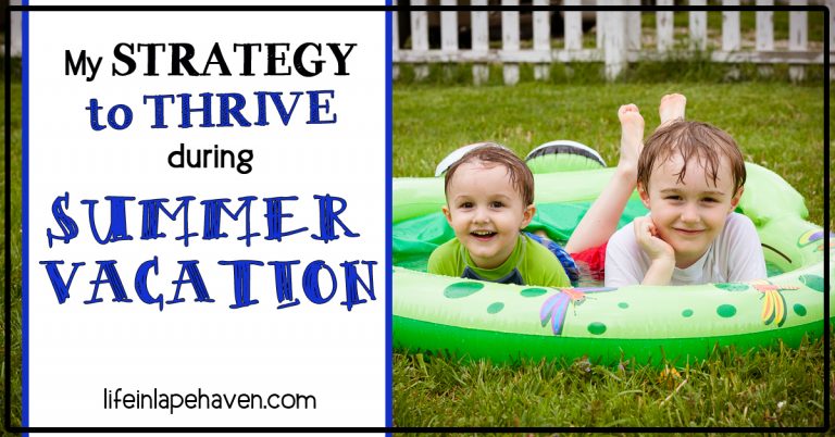 My Strategy to Thrive During Summer Vacation - Life in Lape Haven