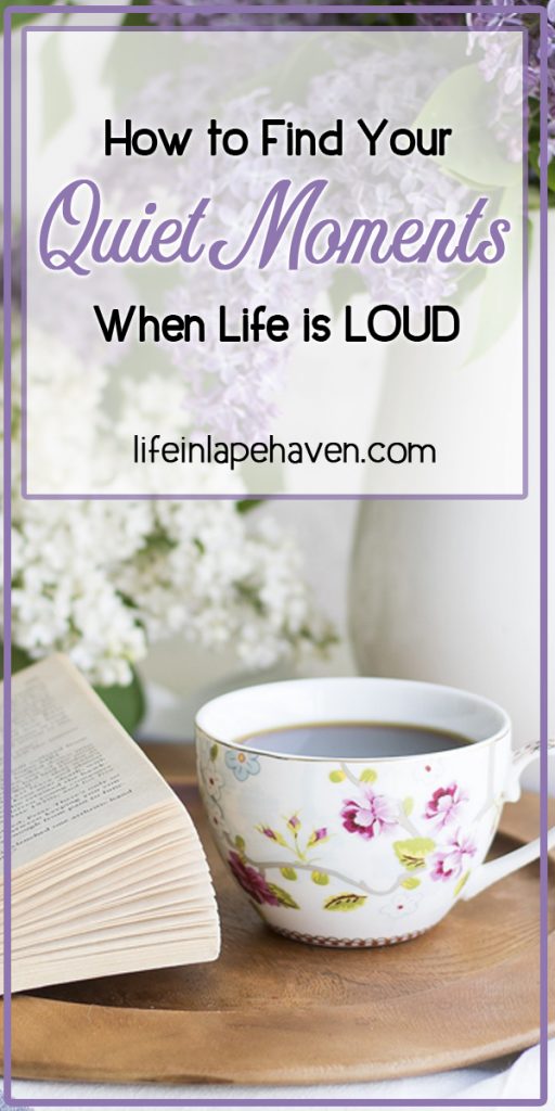 How to Find Your Quiet Moments When Life Is LOUD - Life in Lape Haven